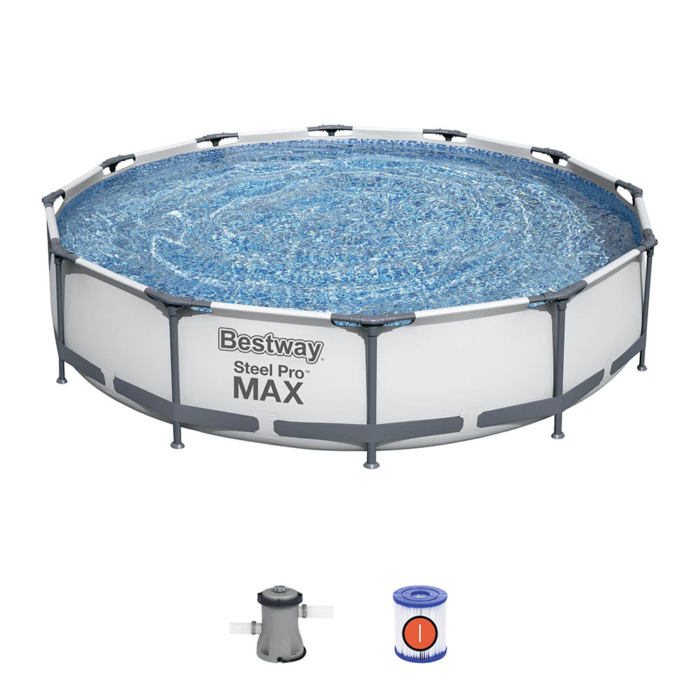 12ft Steel Pro Max Round Pool Set | Above Ground Pools Store UK ...