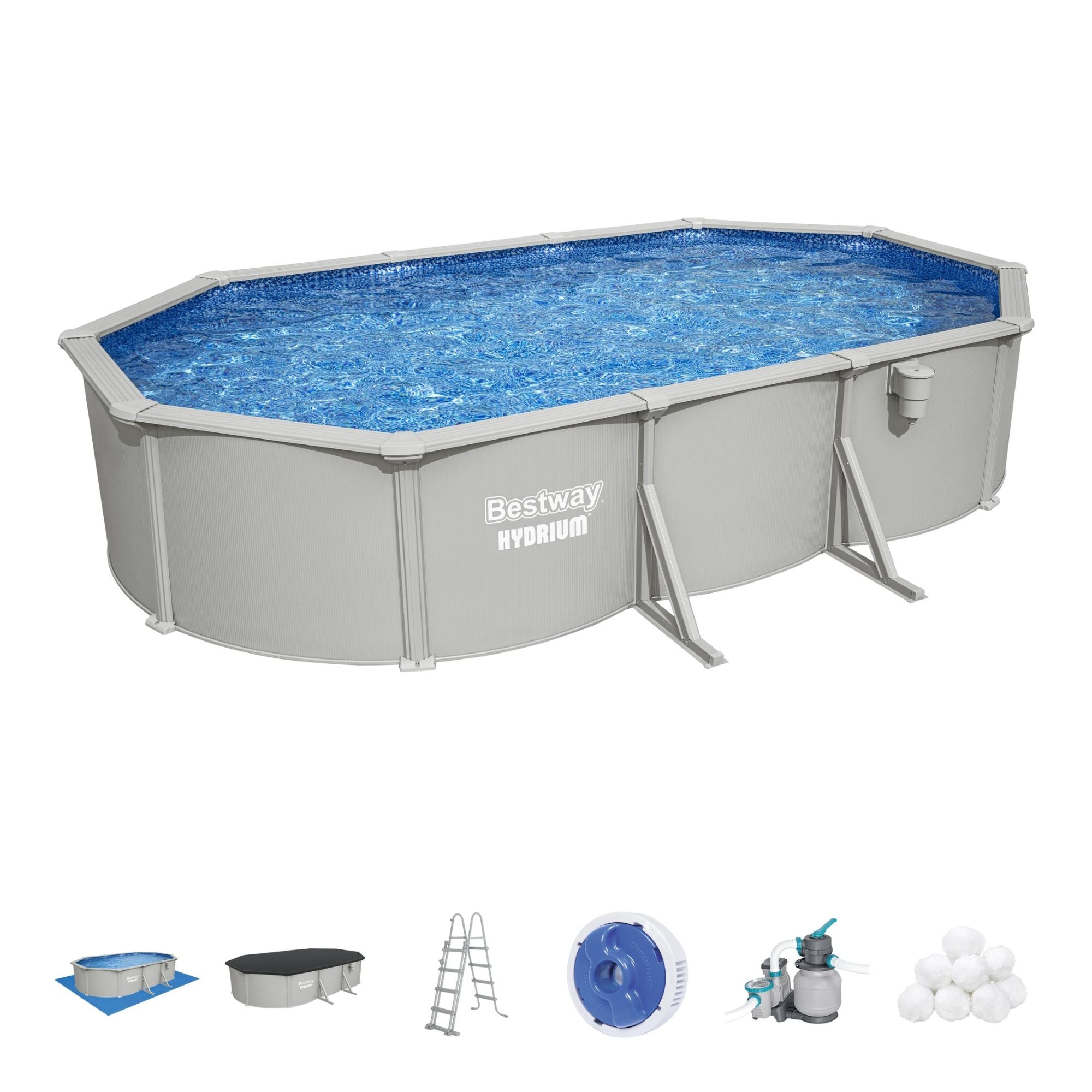 20ft Hydrium Steel Wall Pool Set | Above Ground Pool Store UK | Bestway UK