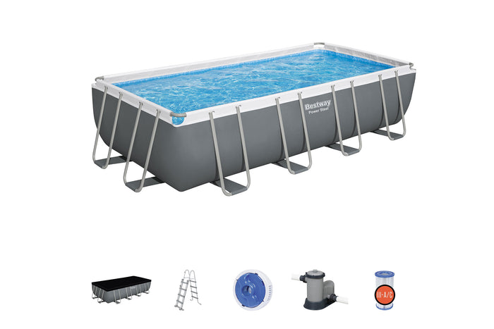18ft Power Steel Rectangular Pool Set Store UK | Bestway UK