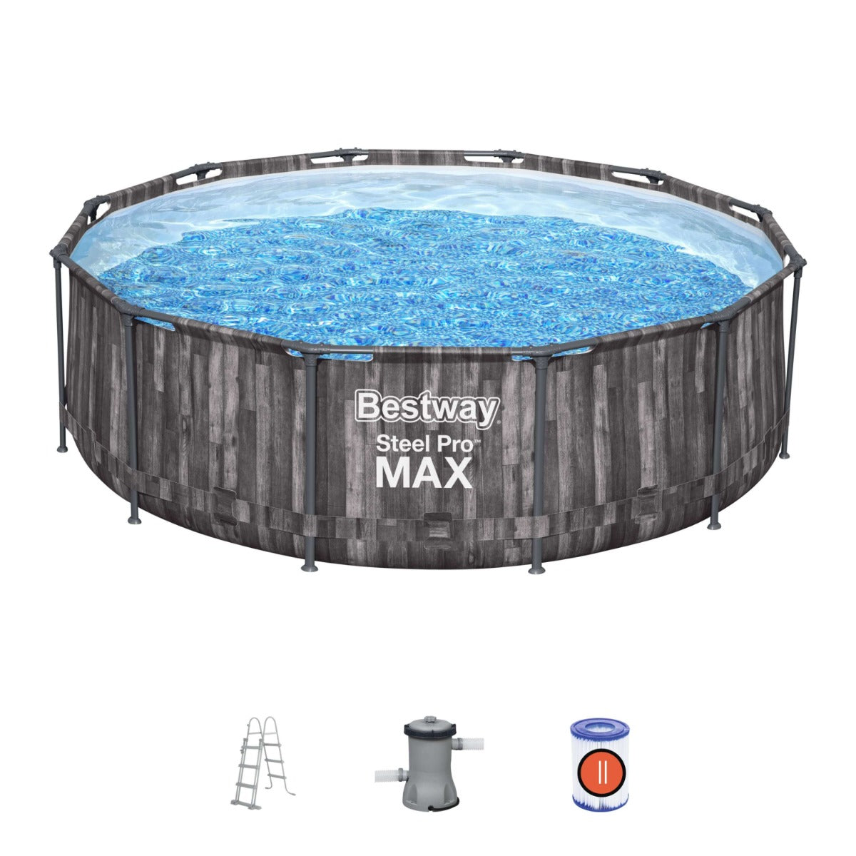 12ft x 39.5in Steel Pro Max Round Pool Set | Bestway UK