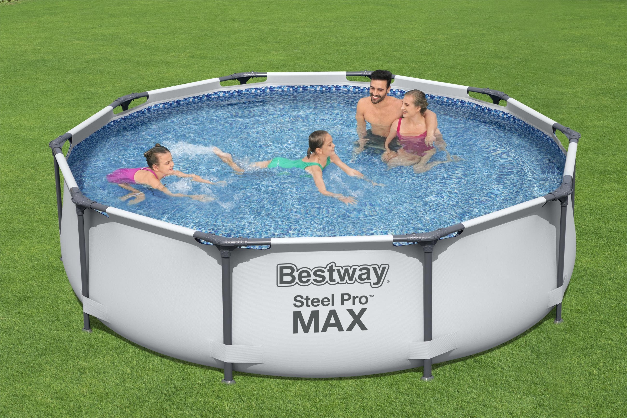 10ft Steel Pro Max Swimming Pool - Grey - Round | Bestway Store UK | Bestway UK