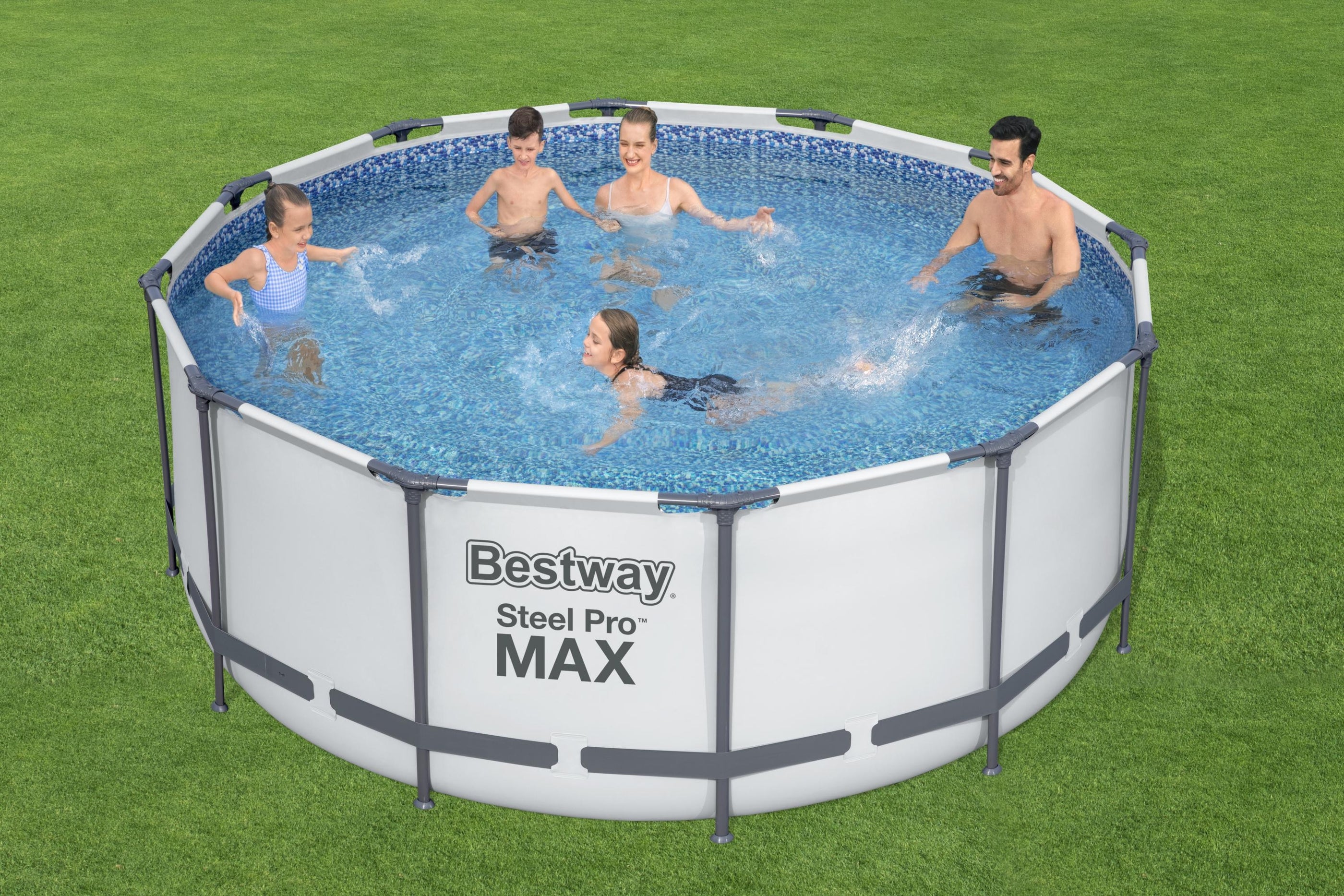 12Ft Steel Pro max Round Pool Set | Steel Pro Pools Store UK | Bestway UK