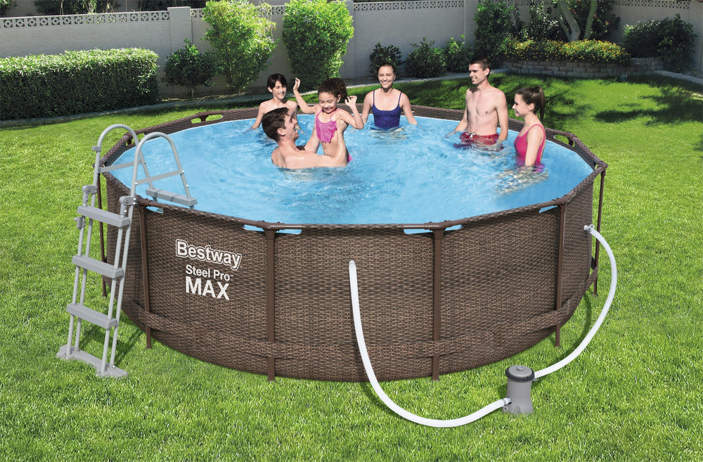 12Ft Steel Promax Deluxe Series Round Pool Set | Steel Pro Pools Store ...