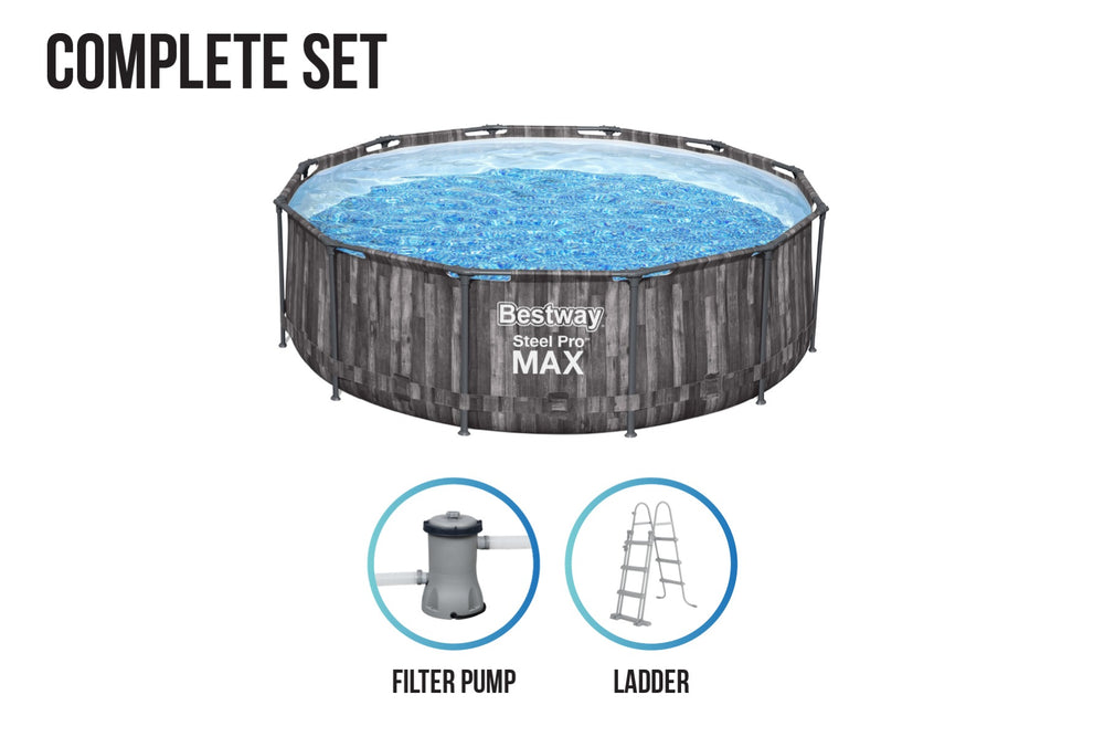 12ft x 39.5in Steel Pro Max Round Pool Set | Bestway UK